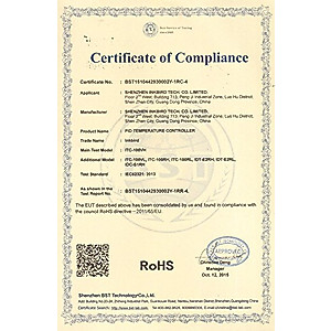 Inkbird ITC-100 PID Thermostat SSR Heat Sink Temperature Controller Relay Alarm Output 100 - 240V (ITC-100VH+ K Sensor)