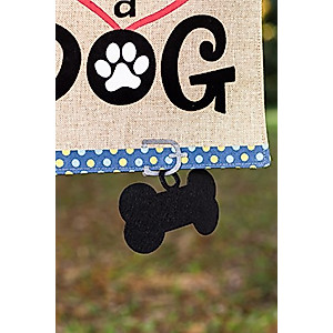 Evergreen Life's Better with A Dog Burlap Flag | 18 x 12.5 inches | Indoor Outdoor Weather Resistant | Puppy Pet Home House Garden Décor