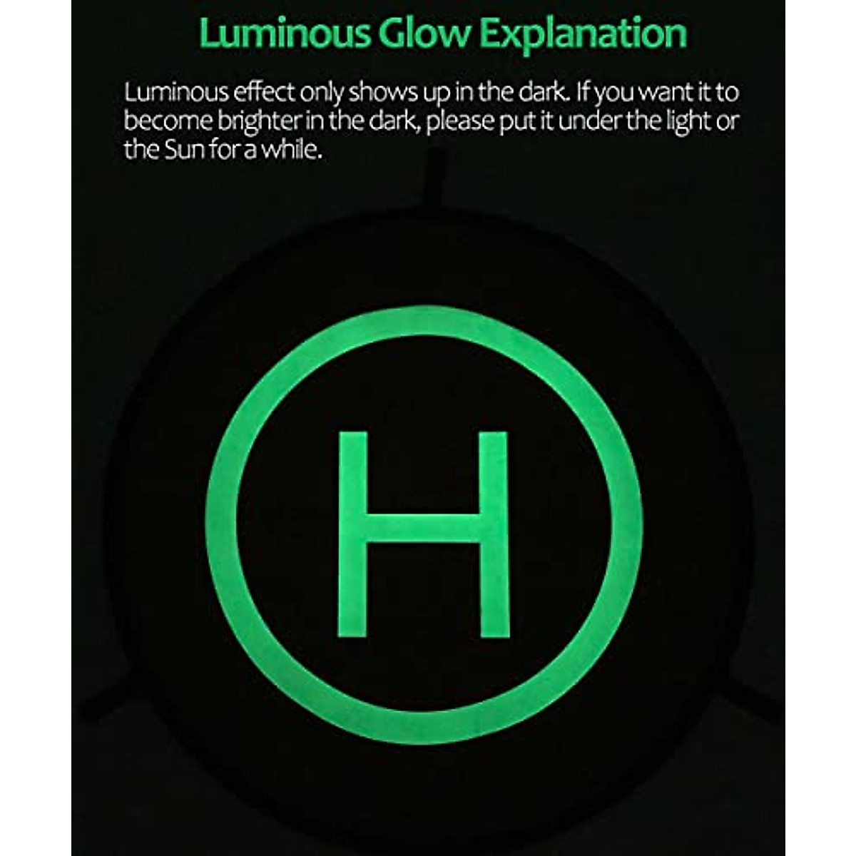 Drone Landing Pad, 21.65''/55cm Luminous Drones Launch Mat Fast-fold Double Sided Helipad for DJI Mini 3 PRO/Mavic AIR 2/AIR 2S/Mavic Mini 2/SE/1,Mavic 2 PRO,DJI Phantom 3/4 Inspire,DJI AVATA/Zoom