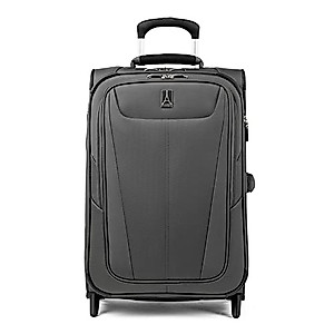 Travelpro Maxlite 5 Softside Expandable Upright 2 Wheel Luggage, Lightweight Suitcase, Men and Women, Shadow Grey, Carry-On 22-Inch