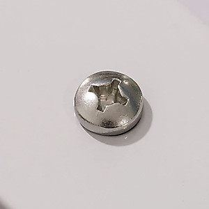 M6-1.0 x 30mm (20 Sets) Stainless Steel Pan Head Machine Screws with M6-1.0 Locknuts Hardware Assortment Kit 304 Stainless Steel