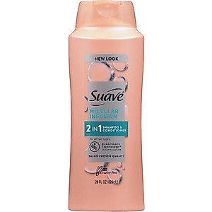 Suave 2 in 1 Shampoo and Conditioner, Cleanse and Condition Micellar Infusion Shampoo and Conditioner 2 in 1 For All Hair Types 28 oz