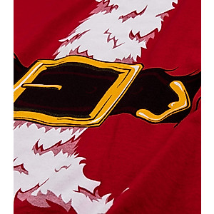 Santa Claus Costume | Jumbo Print Novelty Christmas Holiday Humor Unisex T-Shirt-Adult,XL Red