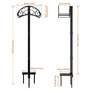 Garden Hose Holder - CreiYuan Water Hose Stand Freestanding Metal Hose Hanger, Detachable Heavy Duty Hose Storage Stand for Outdoor (Love Heart)