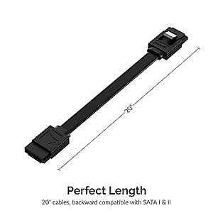 SABRENT USB 3.0 to SSD / 2.5-Inch SATA I/II/IIIHard Drive Adapter + 3 Pack SATA III (6 Gbit/s) Straight Data Cable with Locking Latch