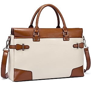 BOSTANTEN Briefcase for Women Leather Laptop Bag 15.6 inch Computer Messenger Office Business Work Tote