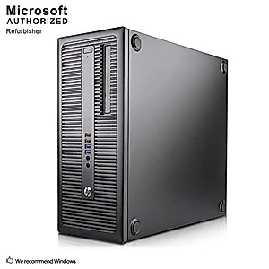 HP EliteDesk 800 G2 6th Gen Tower Business Desktop Computer, Intel Core i3 6100 3.7GHz,16G DDR4, 240G SSD, 2T, WiFi, BT 4.0, USB 3.0, VGA, DP, Win 10 64-Bit Supports EN/ES/FR(CI3)(Renewed)
