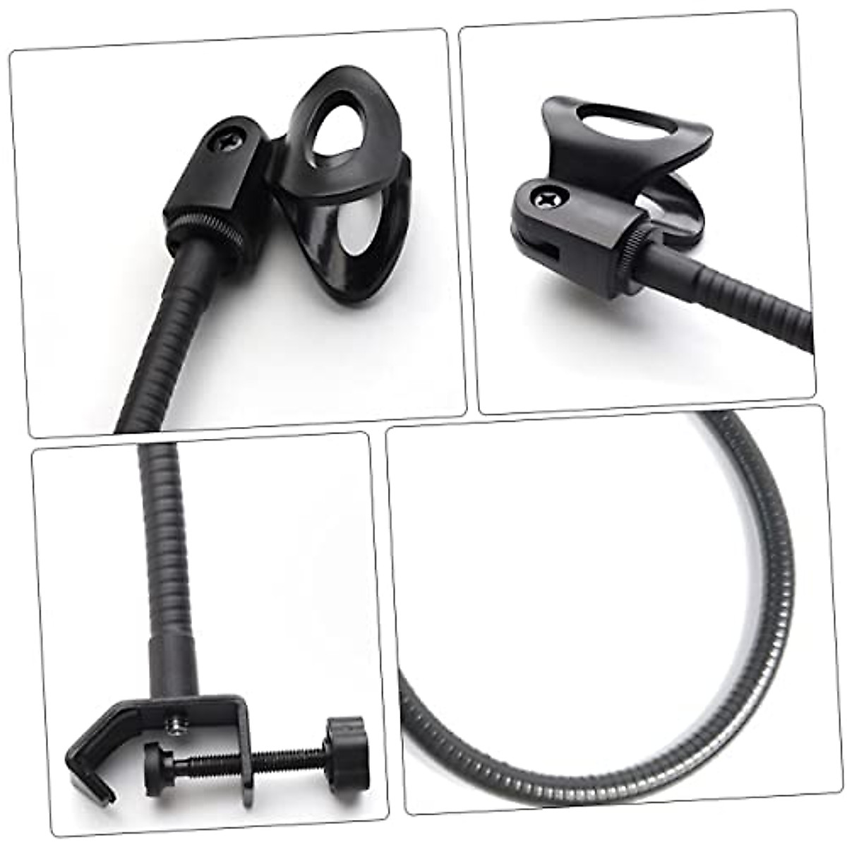 Mikinona 6 Pcs microphone stand Heavy Duty Mic Stand Mic Holder Microphone Cradle Mount studio microphone tabletop mic stand gooseneck microphone Universal Microphone Holders flat stand up