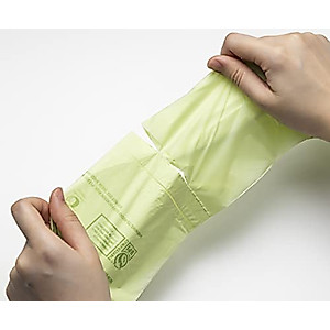 200 Count 100% Compostable Bags, 2.6 Gallon – Small Kitchen Trash Bin Bags, US BPI & OK Compost Home Certified, ASTM D6400 Certified (2 Pack Of 100)