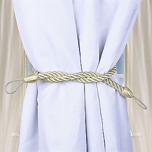 Tassel Curtain Ties Ropes for Thin or Thick Curtain Tiebacks Curtain Tie Backs for Curtains Curtain Holdbacks Curtain Holders for Drapes Curtain Holdback for Office Bedroom Home Essentials 2pcs