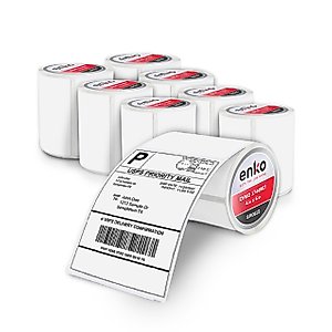enKo Compatible Zebra 4x6 Label/Dymo Labels 1744907 (4 x 6") for Dymo Labelwriter 4XL Shipping Zebra Direct Thermal Printer (8 Rolls, 1760 Labels)