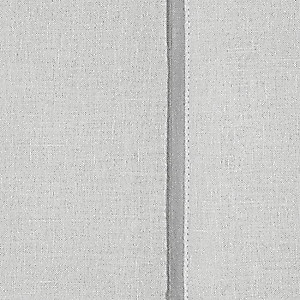 Amazon Brand – Rivet Contrast Hem Breathable Cotton Linen Bed Sheet Set, Queen, White / Vapor