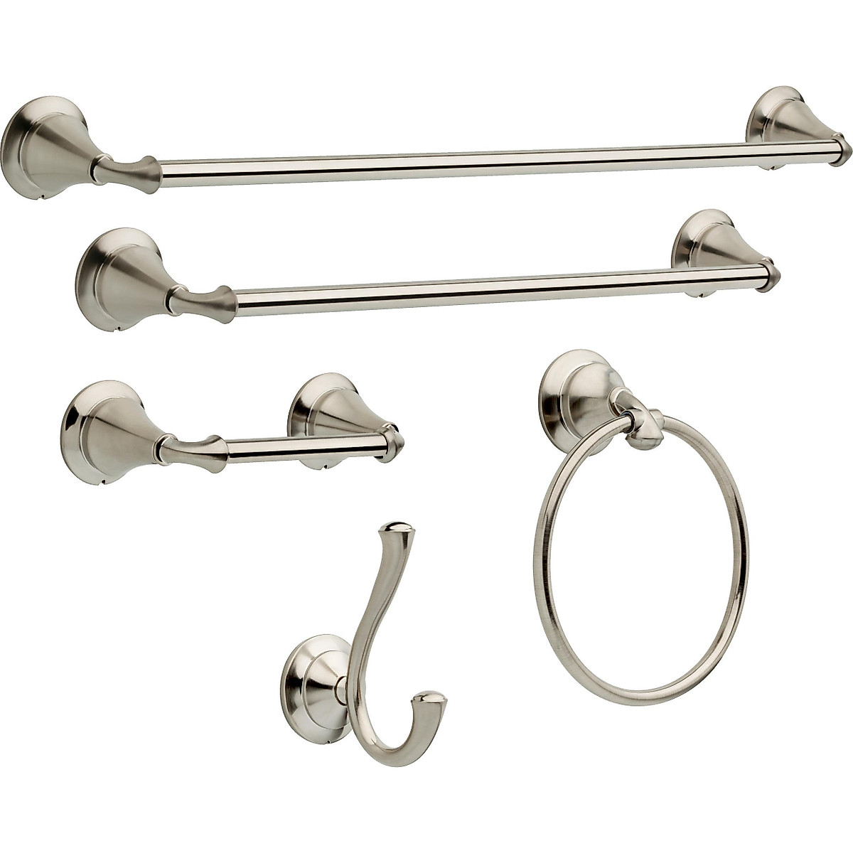 DELTA FAUCET 79424-SS Linden 24 in. Wall Mount Towel Bar Bath Hardware Accessory in Stainless Steel