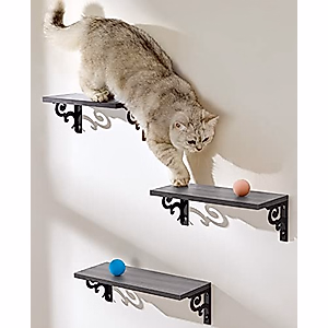 AMADA HOMEFURNISHING Floating Shelves Wall Mounted, Set of 2 AMFS20N & Set of 3 AMFS21