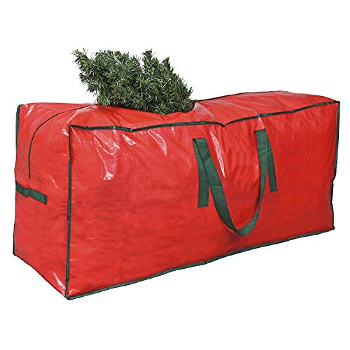 ProPik Christmas Tree Storage Bag | Fits Up to 7 ft. Tall Disassembled Tree | 45" x 15" x 20" Holiday Artificial Tree Storage Case | Perfect Xmas Storage Container with Handles and Sleek Zipper (Red)