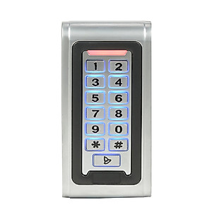MENGQI-CONTROL Waterproof Metal RFID PIN Code Door Security Access Control System ANSI Standard North American Heavy Duty Electric Strike Lock,110V-240V Power Supply Unit,Exit Button,Cards/Key Fobs