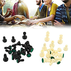 Alomejor Portable International Chess Set with Plastic Dual Color Chess Pieces and Storage Bag