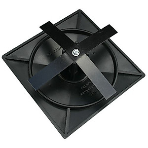 4" Square Light Pole Top Cap- Black Plastic by Deltech Manufacturing