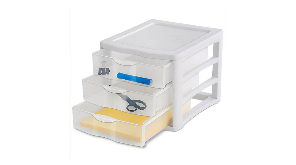 Sterilite ClearView 3 Drawer Organizer - Neatly Organize Your Space