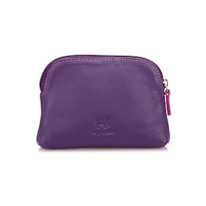 mywalit Large Leather Coin Purse | 3 Card Slots | Zip Pocket & Key Fob | Sangria Multi | Stylish & Compact Accessory for Men & Women | Perfect for Everyday Use