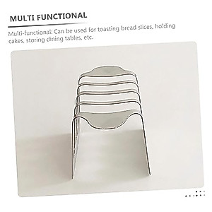 PHENOFICE Toast Rack Accessories for Display Shelf Show Rack Sign Kitchen Bread Rack Stainless Air Fryer Pans Metal Toast Stand Toast Storage Holder Metal Bread Rack Silver Stainless Steel