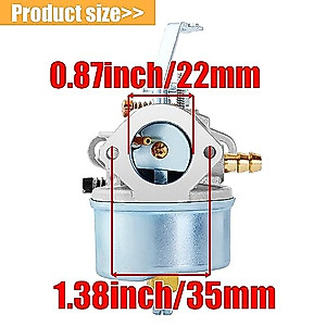 QAZAKY Carburetor Compatible with Tecumseh 631793 631440 H70 H80 7HP 8HP 9HP Snowblower Snowthrower Troy Bilt Chipper Vac 47279 47261 65582V Shredder Horse Tillers MIA10291 Snow Thrower