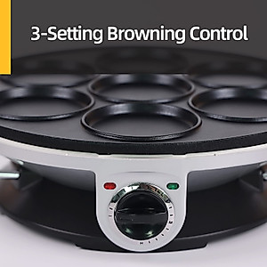 Aoruru Electric Pancake Maker for Kids Mini Crepe Maker Nonstick Fried Eggs Pan