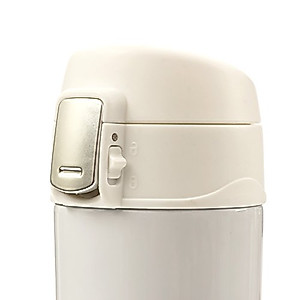 Insulated Stainless Steel Vacuum Flask Travel Mug, Leak Proof Beverage 16 Oz Thermos Bottle, White