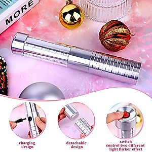 4 Pieces LED Strobe Baton Bottle Service Sparklers Bottle Service Light Bottle Handheld Light for Nightclubs Weddings Parties Activities Supplies (Silver)