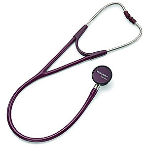 Welch Allyn for Students Harvey Elite Adult Cardiology Stethoscope, Burgundy; 5079-270; Double-Head Chestpiece (Diaphragm and Bell), Dual Lumen Tubing; 28 in