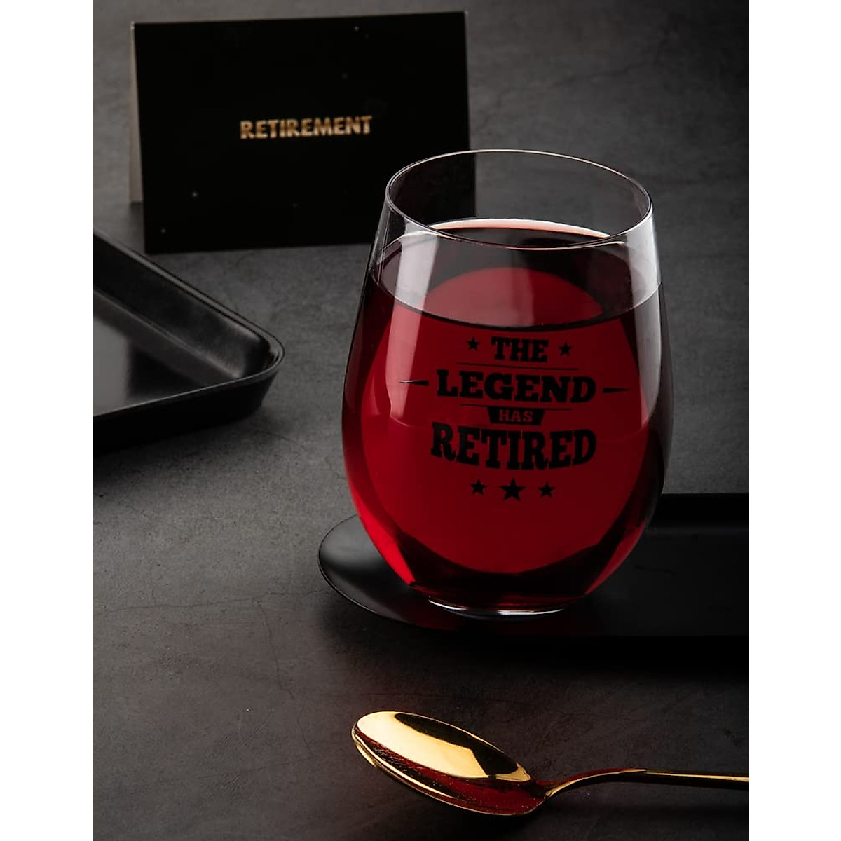 PUGED Unique Retirement Gift for Men Gifted Package Set 11 oz Coffee Mug and 18 oz Stemless Wine Glass Funny Male Retired Idea Goodbye Gift for Coworkers Office, Grandpa, Dad and Husband