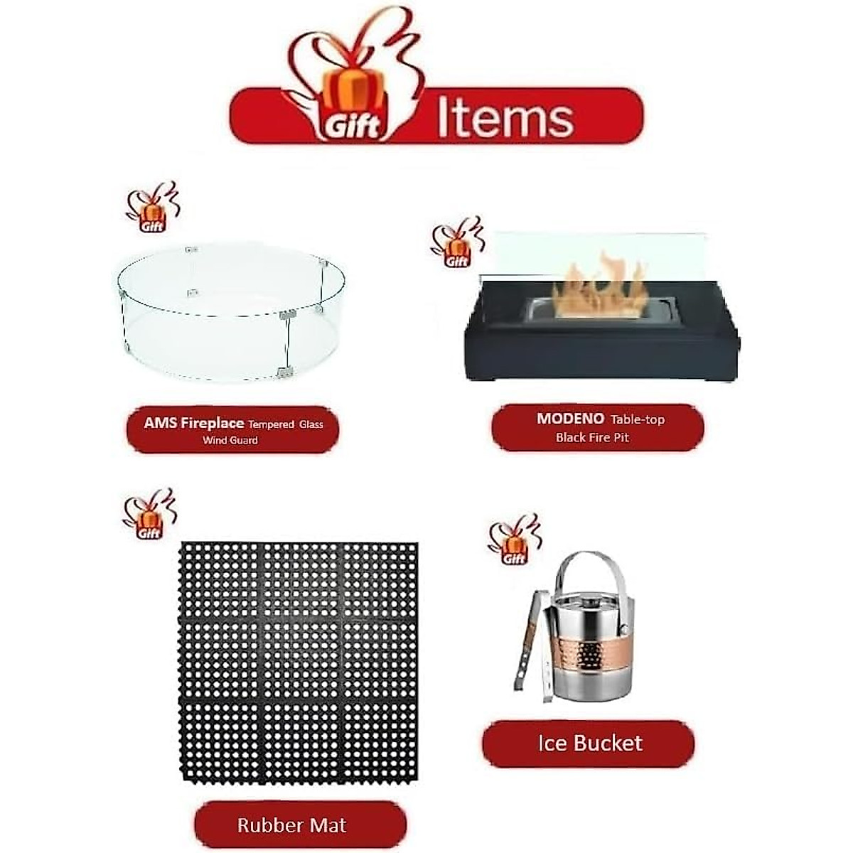 AMS Fireplace Elementi Lunar Bowl Cast Concrete Fire Table Bundle, Outdoor Fire Pit Fire TablePatio Furniture, Dark Gray (Natural Gas)