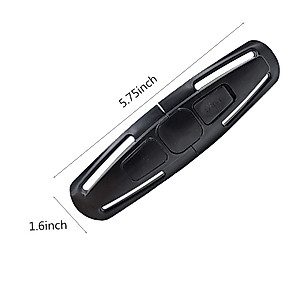 2 Pack Seat Chest Harness Clip Seat Safety Belt Clip Buckle Lock Stroller Chest Clip Universal Replacement for Baby and Kids Trend, Adjustable Guard (Black)