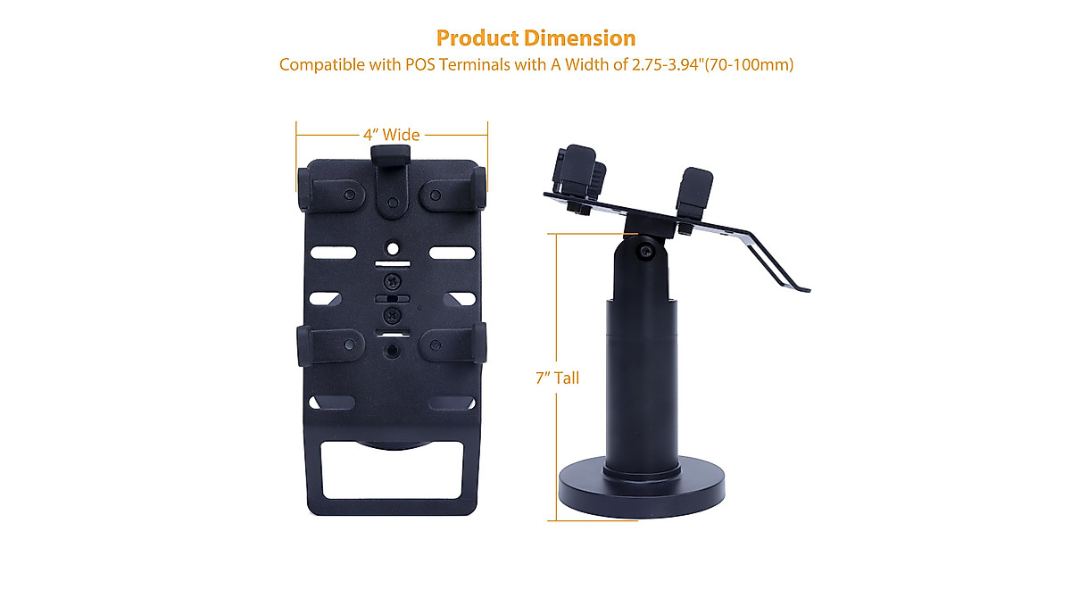 Universal POS Terminal Stand - Adjustable and Secure