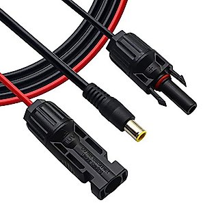 GINTOOYUN Solar Panel Connector to DC 8mm Adapter Cable, 16 AWG DC 8mm Converter Connect for Power Station Solar Generators
