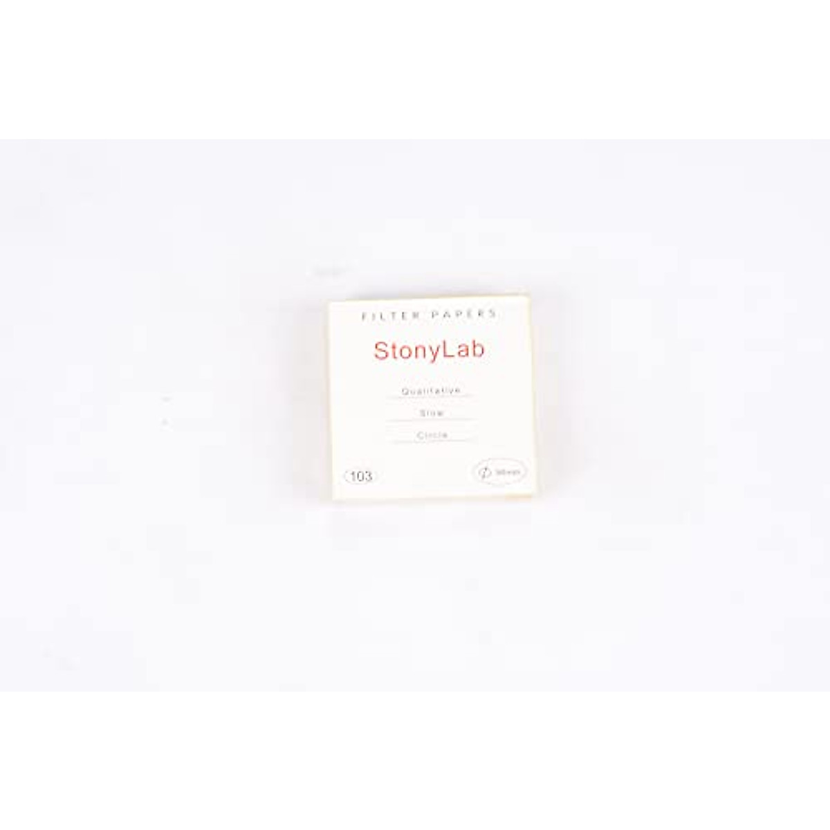 stonylab Qualitative Filter Paper, 100 Packs Slow Flow Rate Cellulose Filter Paper Circles with 10 Micron Particle Retention, 94 mm Diameter