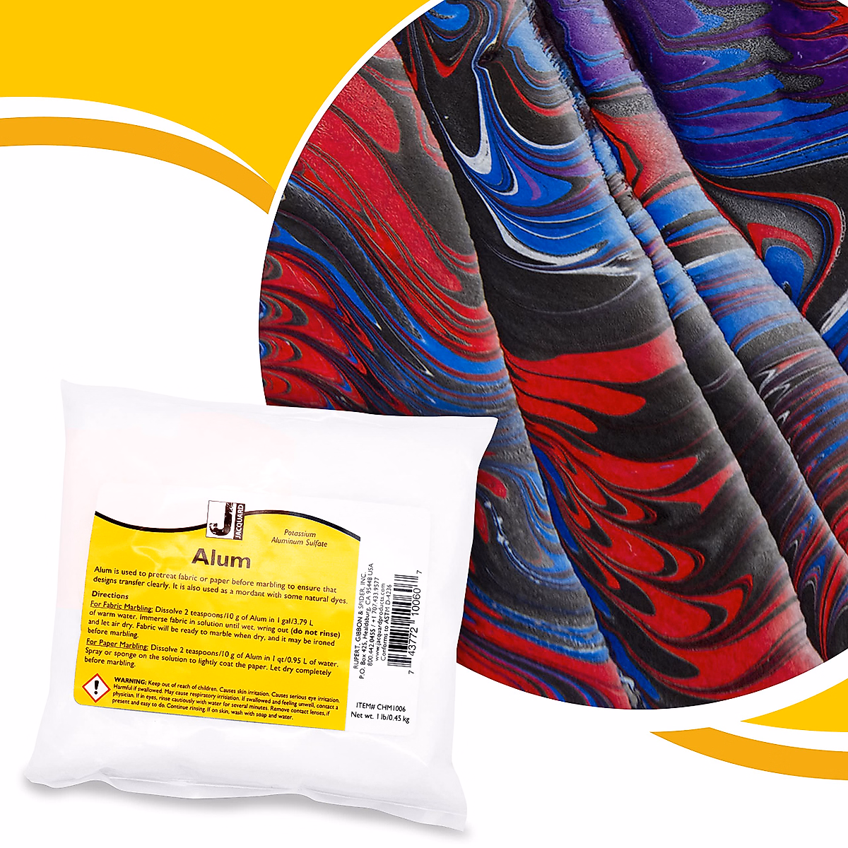 Jacquard Alum - Pretreat Fabrics and Paper Before Marbling - Use as Mordant