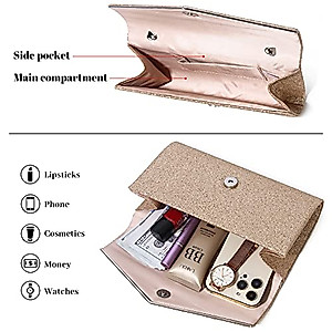 Bride Purse Wedding Purses for Women Bride Clutch Purse Bridal Purse Silver Clutch Prom Purses and Handbags Silver Evening Clutch Bridal Gold Clutch Gold Purses for Women Silver Handbag (Champagne)