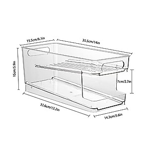 Refrigerator Soda Can Storage Box Coca Cola Double Layer Automatic Rolling Drink Box, Refrigerator Can Organizer Suitable for Fridge Kitchen Pantry Countertop, Camping,RVs