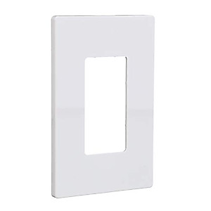 EATON PJS26W Arrow Hart Pjs26 Decorative Screw less Wall Plate, 1 Gang, 3.13 In L X .5 In W X 4.88 In H, White