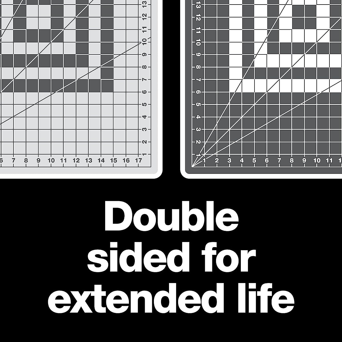 Fiskars 12-83717097J Self Healing Rotary Cutting Mat, 18x24, Gray