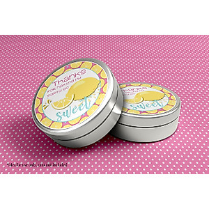 Sweet Summer Lemonade Thank You Sticker Labels, 40 2" Party Circle Stickers by AmandaCreation, Great for Party Favors, Envelope Seals & Goodie Bags