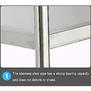 3 Tier Medical Equipment Cart with Brake Universal Wheel, Hotel Dining Cart, Beauty Salon SPA Rolling Trolley, 90cm Hieght