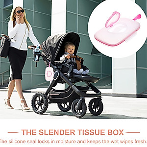 Travel Wipes Case 2pcs Wipe Holder Baby Wet Tissue case Baby Wipe Dispenser refillable Pouch Portable Travel Wipes Travel Wipes Holders Baby Wipes Wipes Dispenser