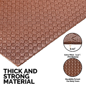 Drawer and Shelf Liner - Truly Non-Slip, Non-Adhesive, Kitchen Cabinet Liners - Heavy, Thick, Durable, Waterproof - Easy Cut to Fit and Protect Any Shelves, Tool Box, Bathroom Surfaces (Brown, 30 FT)