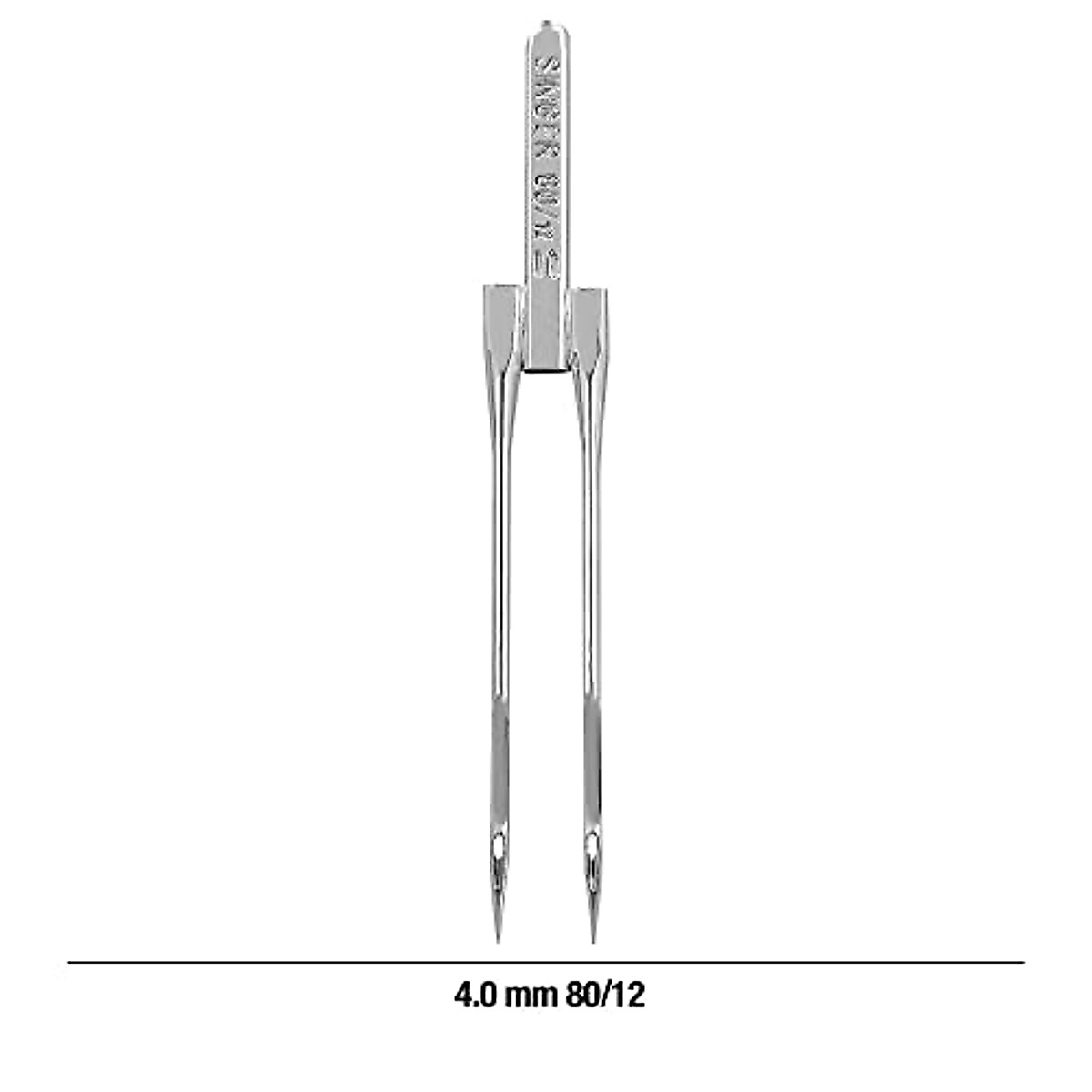 SINGER 04719 Universal Twin Stretch Sewing Machine Needle, 4.0mm