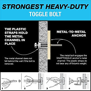 TOGGLER SNAPTOGGLE Drywall Anchor with Included Bolts for 1/4-20 Fastener Size; Holds up to 265 pounds Each in 1/2-in Drywall by TOGGLER (20 Pack)