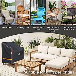 royreal Patio Chair Covers Outdoor Waterproof Furniture Adirondack Chair Covers,Rocking Chair Cover Outdoor Swivel Chair Covers(2Pack 30" W*34" D*38.5" H)