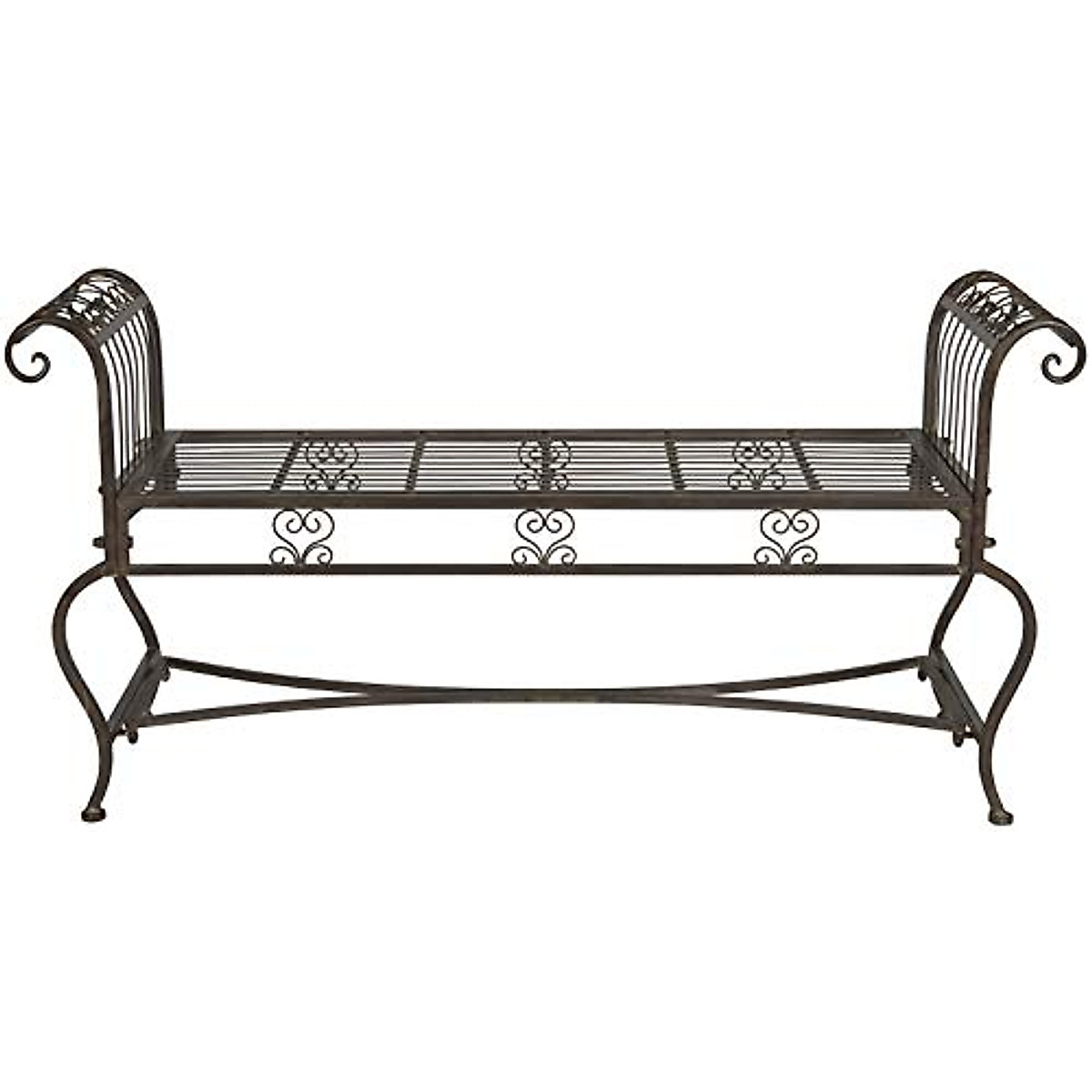 Safavieh Outdoor Collection Brielle Antique White Bench