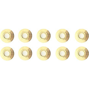 Swimcare Swimming Pool Brass Anchor Collar Flange Beauty Disc Rings Compatible with Swimming Poor Safety Cover Deck Anchors 10 Pack Yellow (Pack of 1)